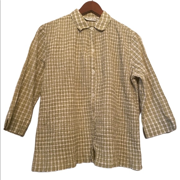 Victoria Jones Woman | Tops | Vintage Victoria Jones Green And White ...